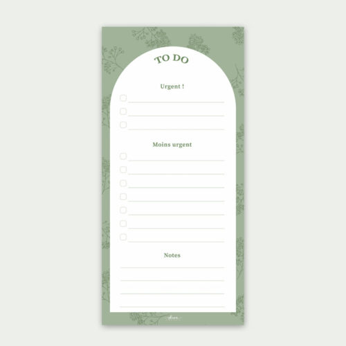 Bloc TO DO liste – Gypso – Plume Papeterie